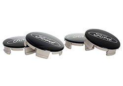 FORD CAR BLACK AND CHROME WHEEL CENTER CAP KIT-SATIN| Part Details for M-1096K-BCS | Ford ...
