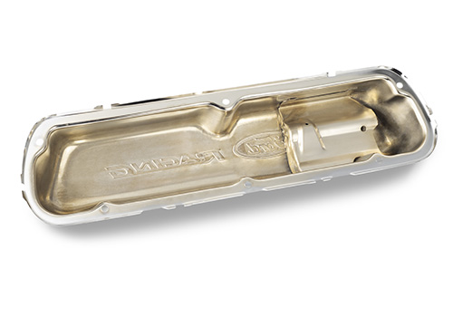 FORD RACING EMBOSSED LOGO STAMPED STEEL VALVE COVERS CHROME ...