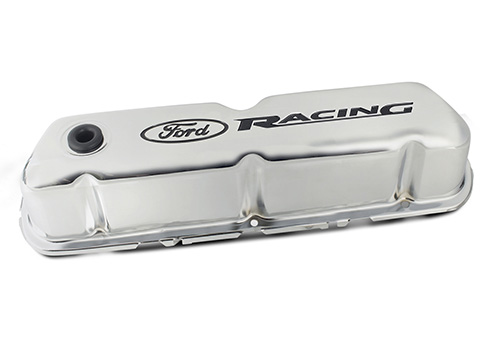 FORD RACING LOGO STAMPED STEEL VALVE COVERS CHROME | Accessories | Ford.com