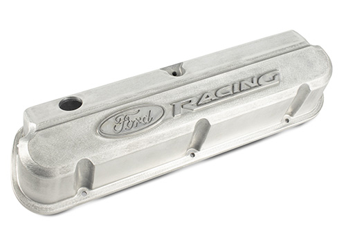 SLANT EDGE VALVE COVERS, BARE WITH FORD RACING LOGO-READY FOR FINISHING ...