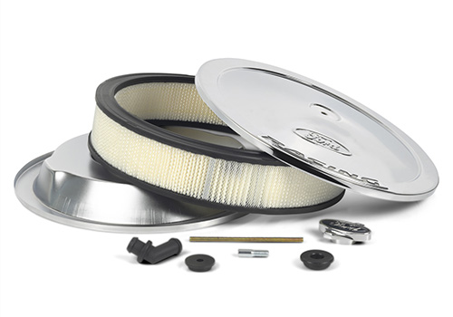 AIR CLEANER KIT: CHROME, FORD EMBLEM AND BLACK FORD RACING EMBLEM ...