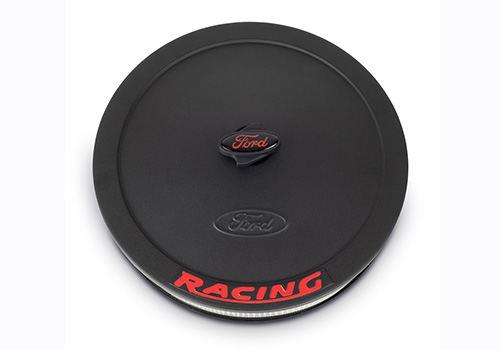 AIR CLEANER KIT: BLACK CRINKLE FINISH, RED FORD RACING EMBLEM ...