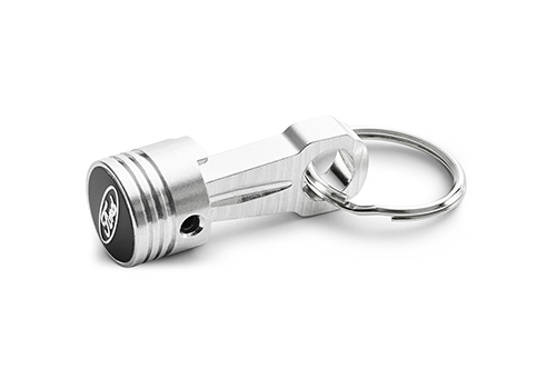 PISTON AND ROD KEYCHAIN FEATURING FORD OVAL | Accessories | Ford.com