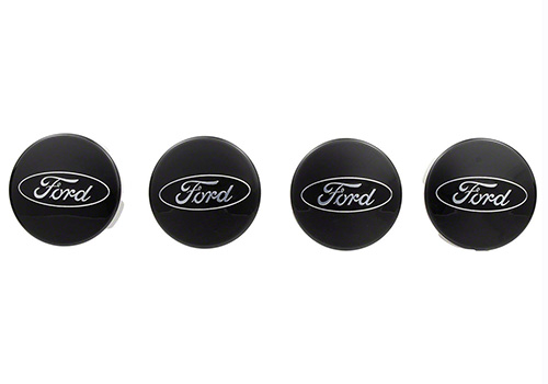 Ford Black and Chrome Wheel Center Cap Kit | Accessories | Ford.com