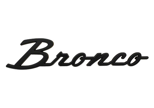 Bronco Classic Script Fender Badge Kit - Matte Black | Accessories ...