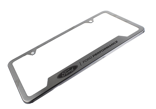 Ford Performance License Plate Frame-Brushed Stainless Steel ...