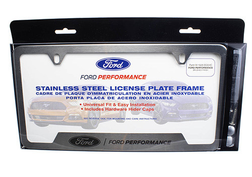 Ford Performance License Plate Frame-Brushed Stainless Steel ...