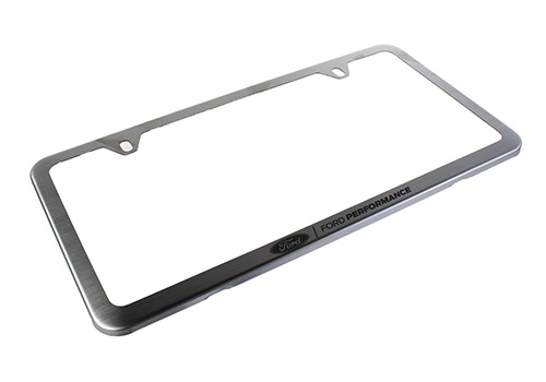 Ford Performance Brushed Stainless Steel Slim Line License Plate Frame ...